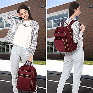 LOVEVOOK Laptop Backpack for Women, Water Resistant Travel Work Backpacks Purse Stylish College Business Teacher Nurse Computer Bag with USB Charging Port, Fits 17" Laptop