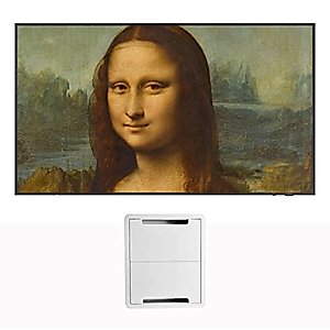 SAMSUNG QN75LS03BAFXZA 75" The Frame 4K UltraHD Smart QLED TV with a Sanus SA-IWB17-W1 17" TV Media in-Wall Box (2022)