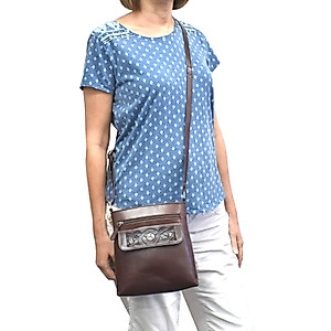 Lee River Goods Co - Celtic Leather Mary Crossbody Bag (Brown)