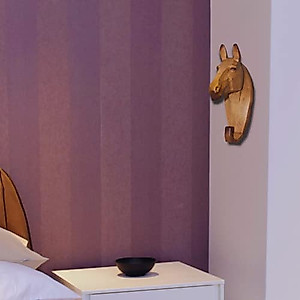 Comfy Hour Wildlife Collection Horse Head Single Coat Hook, Clothes Rack, Animal Decorative Wall Hanger, Brown, 7-inch Polyresin