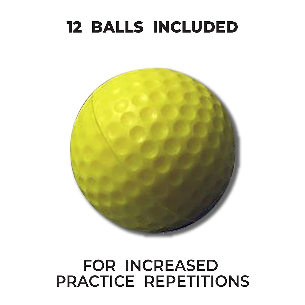 PrideSports Practice Golf Balls, Foam, 12 Count, Yellow