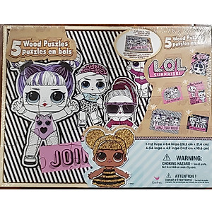 L.O.L Suprise Spinmaster Wood Puzzle Assortment 5pack