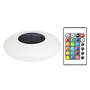 Uonlytech 2pcs Swimming Birthday Landscape Decor Lights Dish Size Decorative Valentines Light Pool Night Garden Day Pond Shape Solar Party Supplies Powered Toys Wedding Control Bath Outdoor