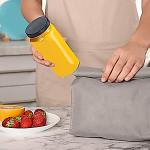 8 Pack 16OZ Glass Juice Bottles with Caps - OAMCEG Smoothie Cups with Airtight Lids and Straws, Reusable Juice Bottles for Juicing, Glass Drinking Mason Jars Juicing Bottles Travel Bottles Water Cups