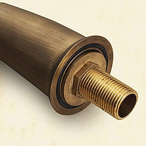 Mixer Tap Double Handle Bronze Solid Brass Sink Hot and Cold Water Tap 3-holes Full Copper Kitchen Basin Mixer Faucet Deck Mounted Bathroom Washbasin Tap Bath Bathtub Waterfall Faucet Set