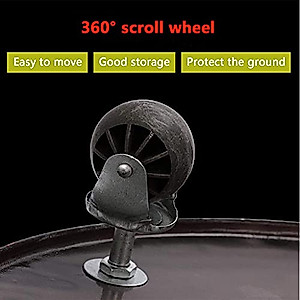 JNYB Burning Barrel 1set Small Garden Furnaces Incinerator Bin Galvanised Metal Incinerator Fire Burning Bin with Cover, Can Burn Garbage, Paper, Leaves,29.5x34.5cm