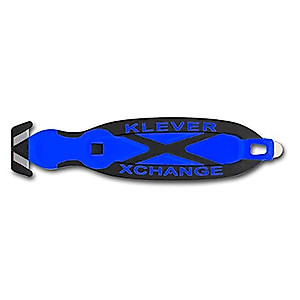Klever X-Change, KCJ-XC-B, Safety Cutter, 6-1/2 in., Black/Blue