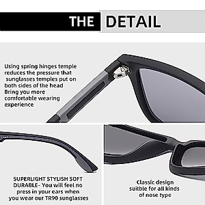 LADEESSE Polarized Sunglasses Women Men UV Protection,Vintage Reatro TR90 Frame,Lightweight Driving Sun Glasses Blue