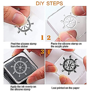 Blessing Greeting Sentences Words Clear Stamps for Card Making Decoration DIY Scrapbooking, Words Ribbon Transparent Rubber Seal Stamps for Photo Card Album Crafting Supplies.