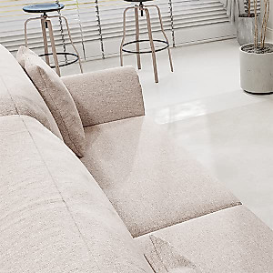 Vongrasig Loveseat Sofa 87" for Living Room, Beige