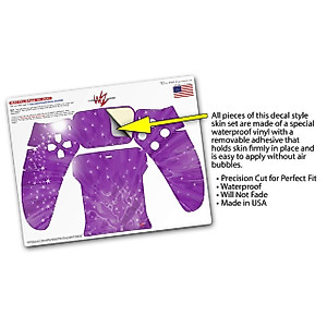 WraptorSkinz Skin Wrap compatible with Sony PS5 DualSense Controller Stardust Purple (CONTROLLER NOT INCLUDED)