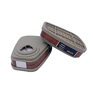 RANKSING 6001 Organic Vapor Filter Cartridges Protect Against Dust Gases Fumes Asbestos Organic Vapors Chemicals While Painting Spraying Sanding Welding Construct and Work PPE