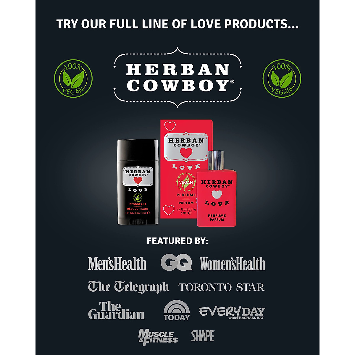 Herban Cowboy Women's Perfume, Love, 1.7 Ounce