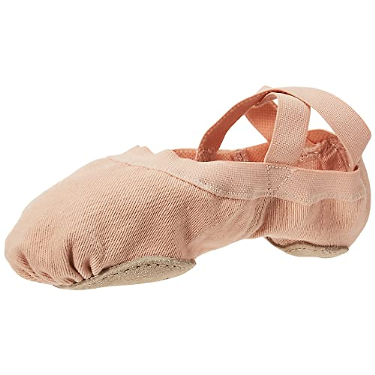 Bloch Dance Women's Synchrony Split Sole Stretch Canvas Ballet Slipper/Shoe, Pink, 7