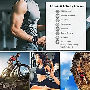 GUIQU Smart Watch with Earbuds, Bluetooth 5.3 HiFi Sound Effect [GPS 45mm] Monitor Tracker for Health Fitness Running Sleep Cycles, US Version Compatible Android and iOS