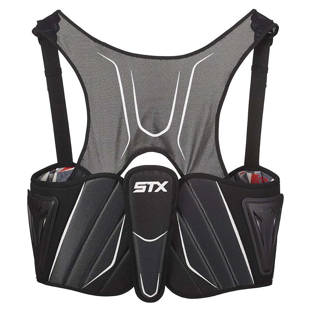 STX Lacrosse Stallion 200 Rib Pad - Large , Black