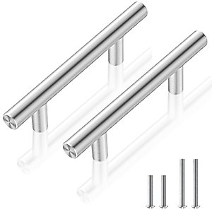 Koeka 30 pack 5 Inch Kitchen Cabinet Pulls Brushed Nickel Stainless Steel Kitchen Drawer Pulls Cabinet Handles Hardware Pulls for Dresser Drawers Ideal for Cabinetand Wardrobe 5" Length 3" Hole Center