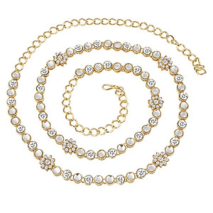 I Jewels 18K Gold Plated Indian Wedding Bollywood Waist Chain Belly Fashion Belt for Women and Girls (B003W)