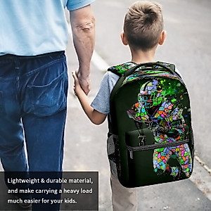 KIOPLYET American Football College Bookbag School Bag Business Laptop Backpack Travel Hiking Daypack Large Diaper Bag for Adult