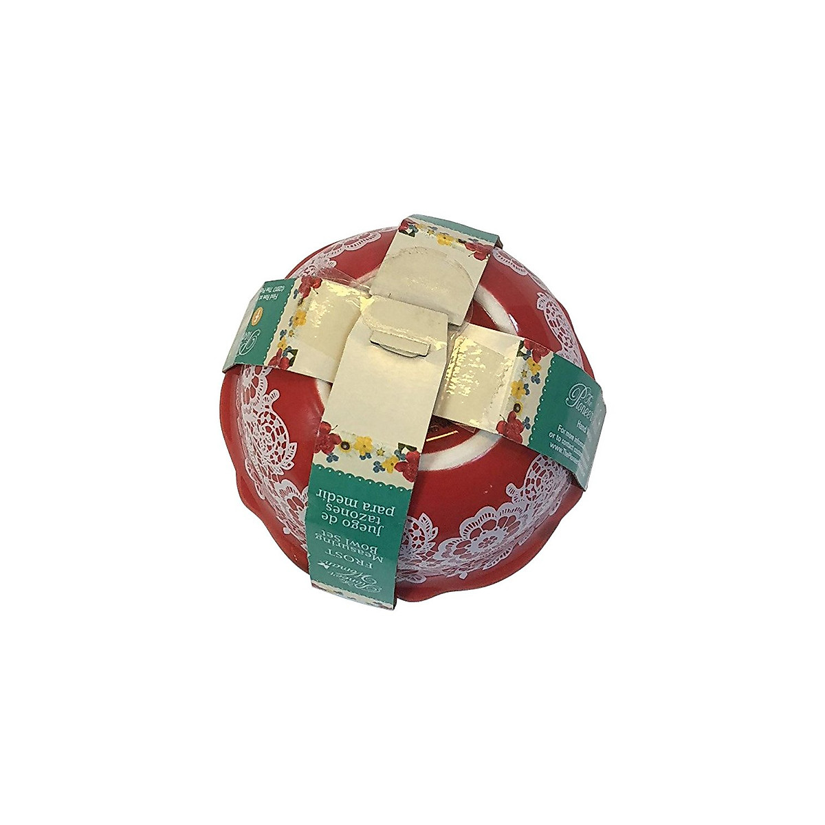 The Pioneer Woman Measuring Bowl Set 4pc Frost Floral Cups