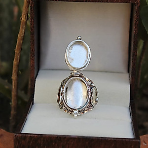 925 Sterling Silver Poison Ring, Poison Locket Ring, Poison Ring, Love Jewelry, Magic Portal, Pillbox Ring, Locket Bali Sterling Silver Ring, Secret Compartment Ring, Boho Style, Beautiful Jewelry