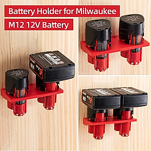 Crtbelfy 3 Pack Holder for Milwaukee Mounts/Hanger/Dock Holder Fit for 48-11-2401 48-11-2402 48-11-2410 48-11-2411 48-11-2420