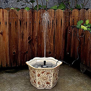 GOFEI Solar Fountain Pump, Solar Submersible Circulation Pump with 3 Nozzles, 5W Solar Panel Water Fountain, for Bird Bath/Garden/Pond