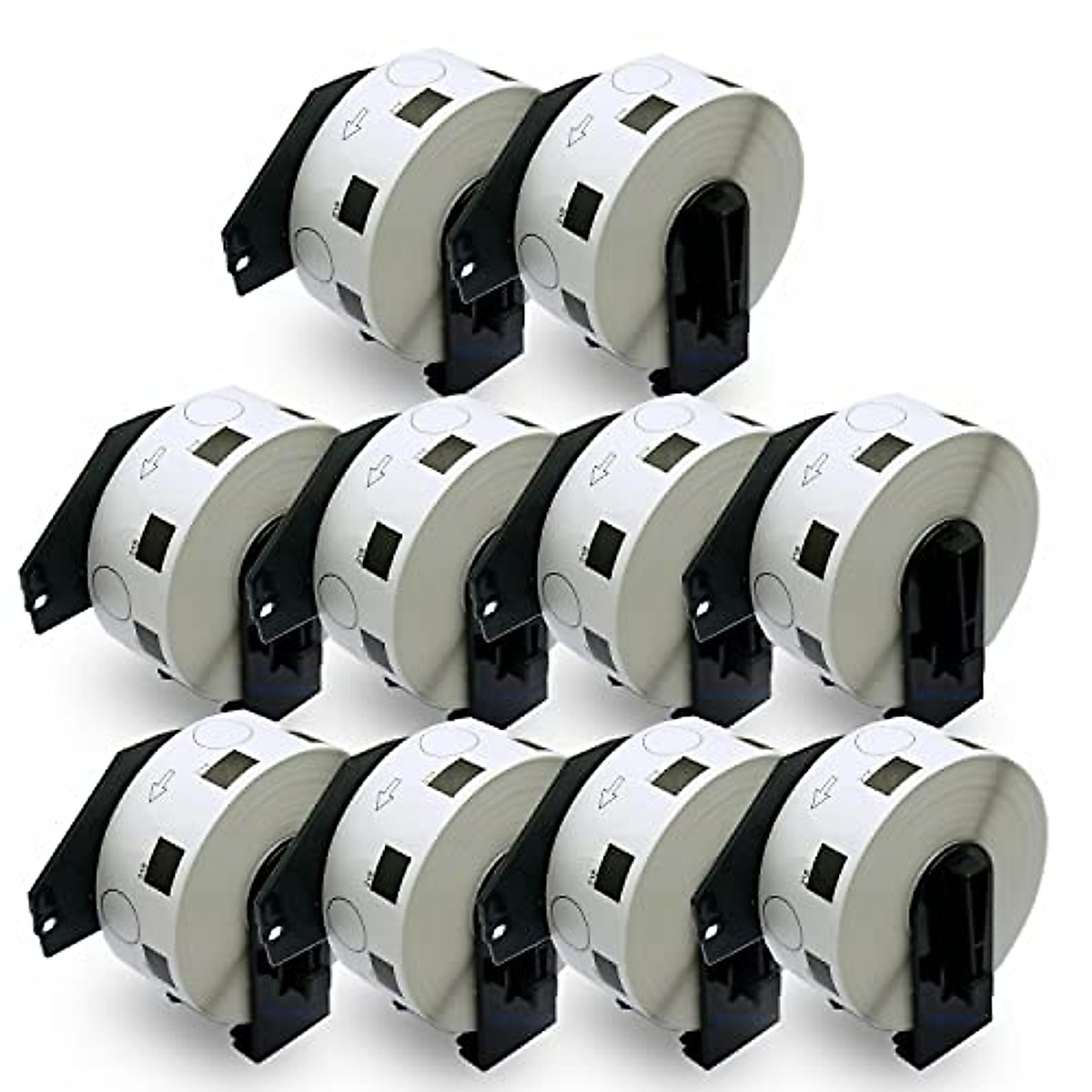 BETCKEY - Compatible Round Labels Replacement for Brother DK-1218 (0.94 in Dia), Use with Brother QL Label Printers [10 Rolls/10000 Labels]