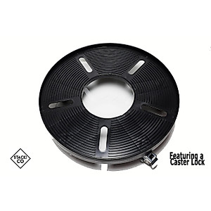 Stack! Co Half Barrel Keg Dolly Universal round with Centered Hole and Locking Caster - 16.25" Diameter