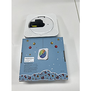 AONCO Portable Desktop CD Player with Speakers, Home Bluetooth CD Player, Remote Control, LED Displays, Support CD/Bluetooth 5.1/FM/U Disk/AUX/Sleep Timer/Repeat