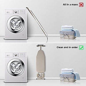 Ironing Board Hanger Wall Mount Ironing Board Holder Organizer Wall Rack for Laundry Rooms Storage Rack Hanging Shelf Hanger (Black)