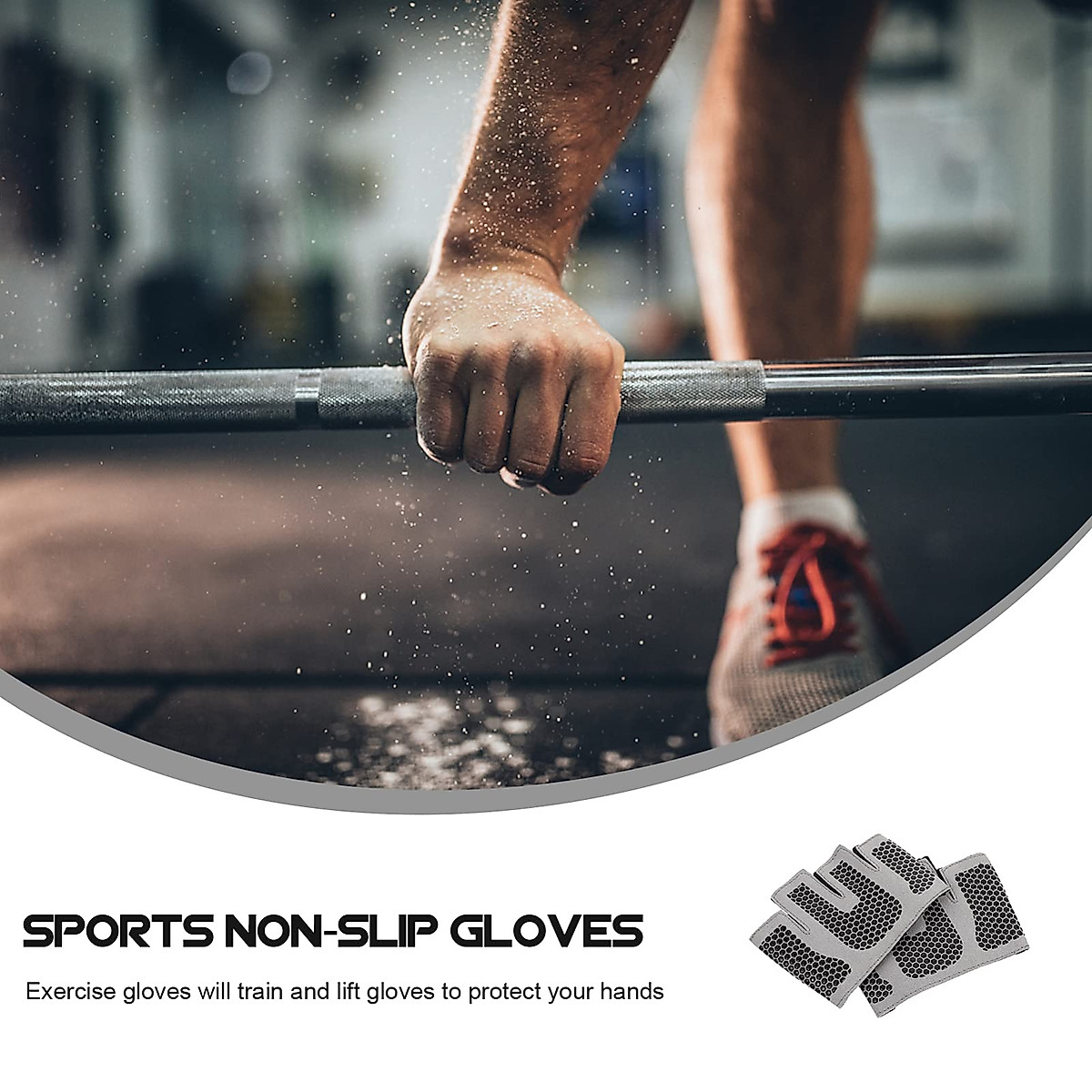 Healifty 2Pcs Yoga Gloves Barehand Gloves Non- Slip Fitness Gloves Exercise Gloves Minimalist Half Gloves Exercise Fitness Accessories (Black)