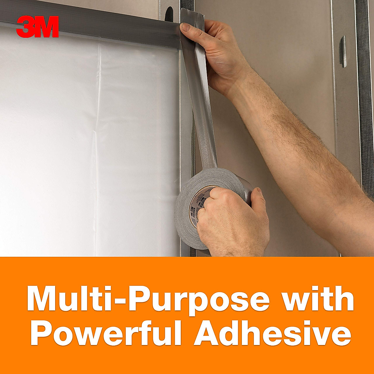 3M Pro Strength Duct Tape, 1.88 in x 60 yds, Professional-Grade Multi-Purpose Tape, Powerful Adhesive, Long-Lasting Bond, Ideal for Industrial & HVAC Use, Excellent Strength For Durability (1260-A)