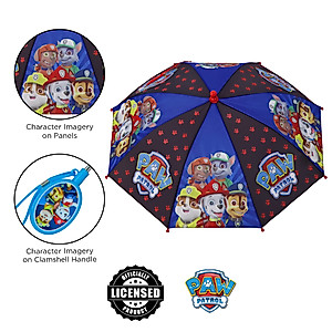 Nickelodeon boys Paw Patrol Character Rainwear Umbrella, Dark Blue, Age 3-6 US