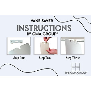 GMA Group Vertical Blind Repair Clips with Curved Vane Saver for Window Blinds, Fixes Broken Tabs - Window Blinds Replacement Slats(10 PK, Ivory)