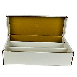 (8) SUPER Shoe 3-Row Storage Box (3000 Ct.) - Cardboard Storage Box - Baseball,Football, Basketball, Hockey, Nascar, Sportscards, Gaming & Trading Cards Collecting Supplies by MAX PRO