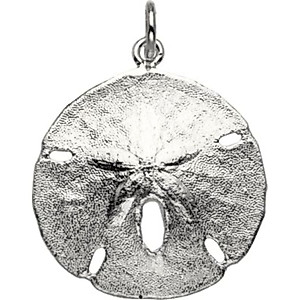 Bonyak Jewelry Sand Dollar Dangle Pendant in Sterling Silver