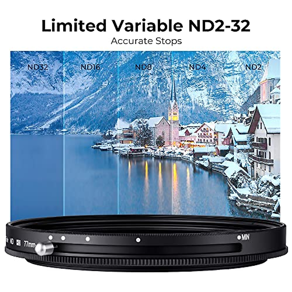 K&F Concept 49mm Variable Fader ND2-ND32 ND Filter and CPL Circular Polarizing Filter 2 in 1 for Camera Lens No X Spot Waterproof Scratch Resistant (Nano-X Series)
