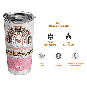 20oz Life is Better with Mom, Grandma, Mother Gifts, Coffee Thermos for Women, Stainless Steel Double Wall Vacuum Insulated Coffee Mug, Travel Cup with Lid