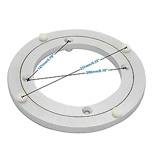 Dailydanny Aluminum Heavy Duty Lazy Susan Rotating Turntable Bearing Swivel Plate Hardware for Dining-Table (10 inch)