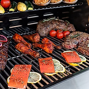 KitchenAid 3-Burner 51,000 BTU Stainless Steel Propane Gas Grill with Infrared Side Burner and Cabinet