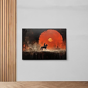 Majestic Black Stallion Galloping In The Clouds, Black Horse On Salt Flats, Canvas Print, Black Horse Print, Black Horse Wall Art