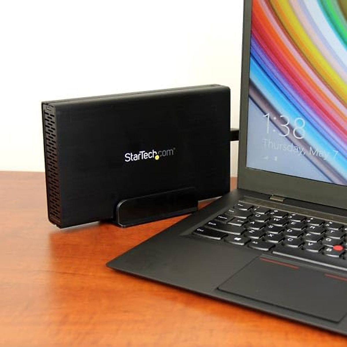 StarTech.com USB 3.1 Gen 2 External Hard Drive Enclosure for 3.5” SATA Drives - Fan-less UASP Enhanced Single Drive Enclosure (S351BU313),Black