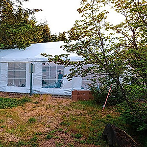 ALEKO Sidewalls for CP1020 Outdoor Event Carport Garage Canopy Shelter Tent - 10 x 20 x 8.5 Feet - White