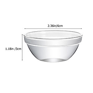 SHERCHPRY Mini Meal Prep Bowls Glass Ramekins Bowls Dessert Serving Bowls Salad Container Seasoning Holder for Kitchen Prep Candy Dips Condiment Sauces