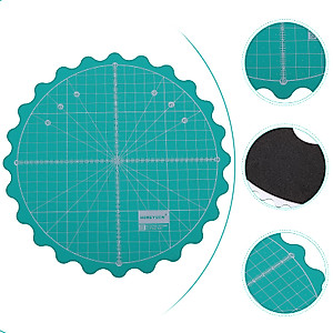 EXCEART Small Fabric Rotary Mat 1PC Cutting Mat Diameter Healing Rotating Cutting Mat Fabric Doing Crafts Sewing Projects Rotating Mat