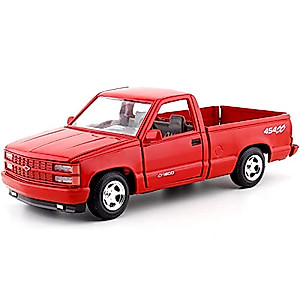 1992 Chevy 454SS Pick Up Truck, Red - Showcasts 73203 - 1/24 Scale Diecast Model Car by Motor Max