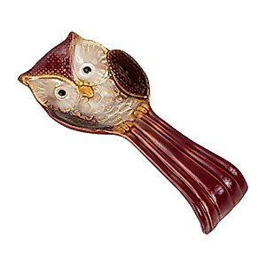 Creative Ceramic Owl Cooking Spoon Rest Spoon Fork Mat Rest Utensil Spatula Holder Table Decor for Home Restaurant