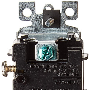 Leviton 1755-W 15 Amp, 120 Volt, Decora Single-Pole, AC Combination Switch, Commercial Grade, Non-Grounded, White, EA