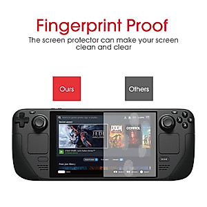 [2PACK] TS TRANSETT Tempered Glass Screen Protector Compatible with Valve Steam Deck, 9h Hardness, 0.33mm Thickness, DOES NOT interfere with touchscreen sensitivity